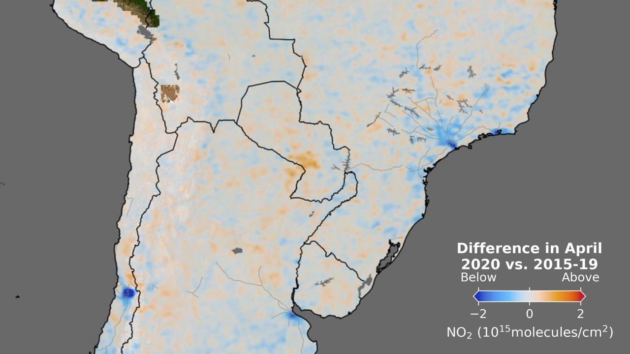 Mapa mostra a queda da poluição no Cone Sul com a pandemia - MetSul ...
