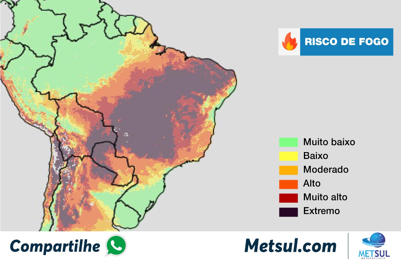 Risco muito alto a extremo de fogo em metade do Brasil - MetSul ...
