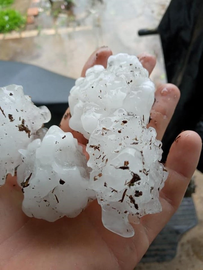 Granizo grande no Sul gaúcho - MetSul Meteorologia