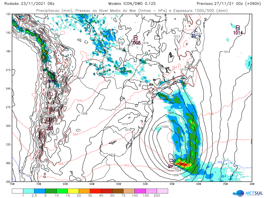 Ciclone extratropical se formará no Sul do Brasil com tempestades