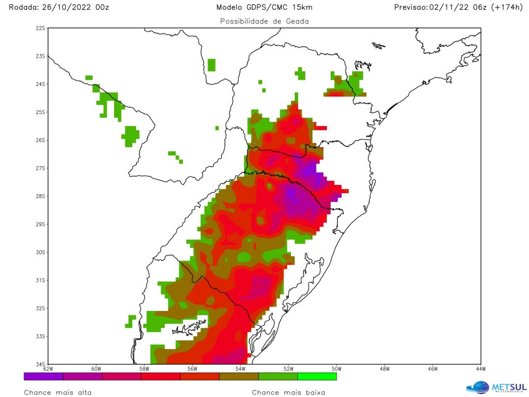 Saiba como ver as projeções de geada do frio no início de novembro