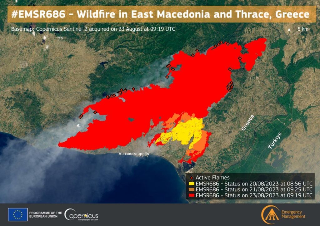 Grécia enfrenta o maior incêndio na Europa em anos