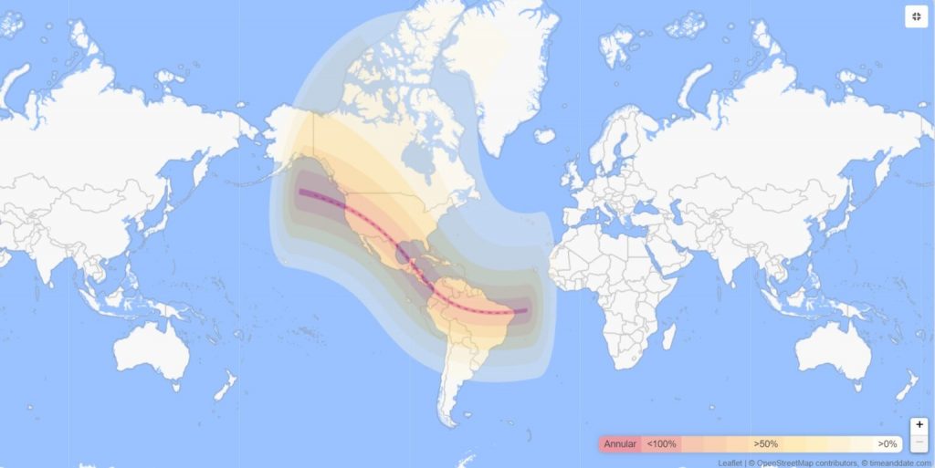 Entenda o eclipse solar anular de hoje; veja mapa e saiba o que esperar
