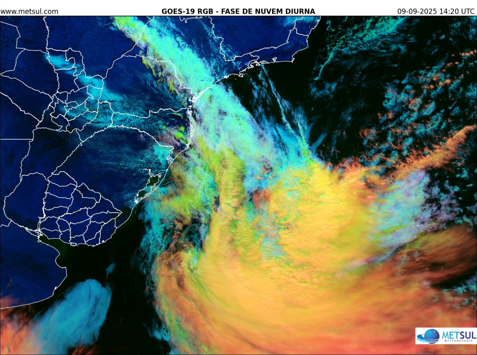 Ciclone provoca vento acima de 80 km/h no Sul do Brasil