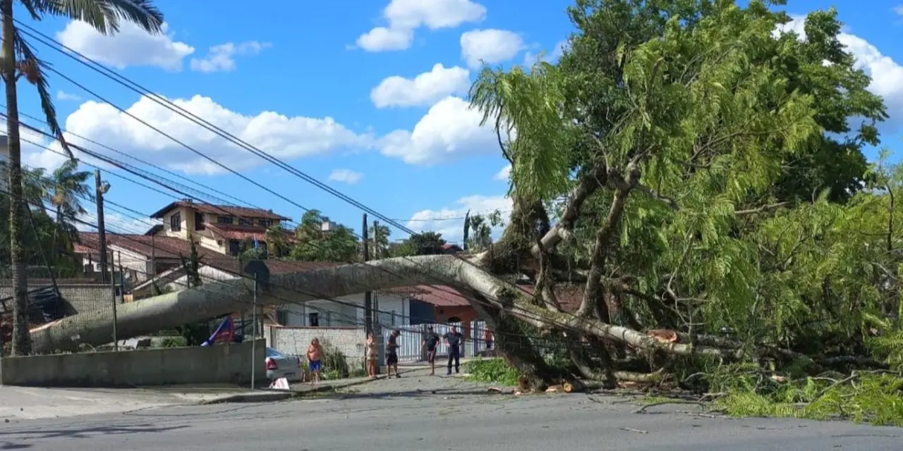 Vento chega a 131 km/h e deixa milhões sem luz no Sul e no Sudeste