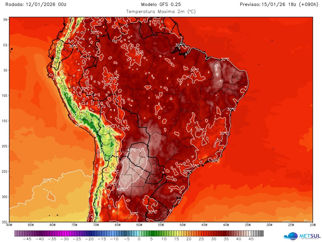 Calor intenso toma conta de grande parte do Brasil com até 41ºC