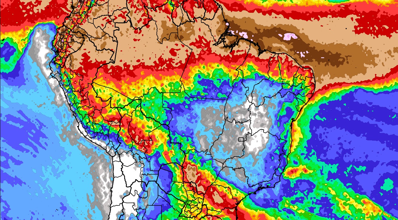 Previsão do tempo: tendência de chuva para dez dias no Brasil